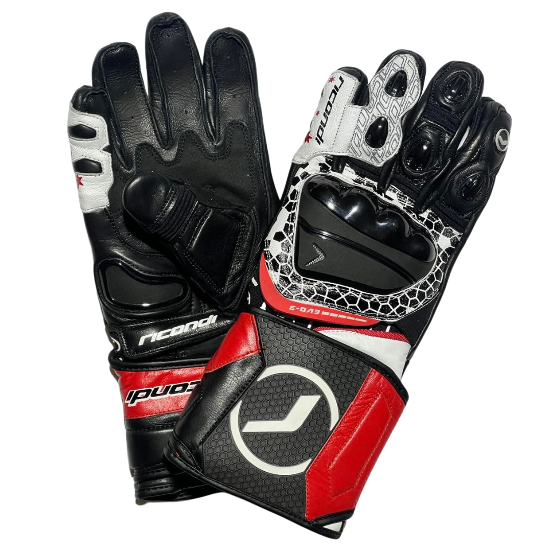 RICONDI GP EVO 3 GLOVES BLACK WHITE