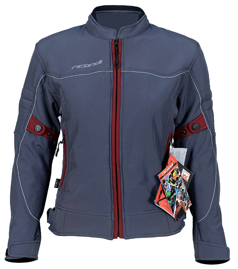 RICONDI LADIES ALL SEASON SOFTSHELL JACKET GREY MAROON